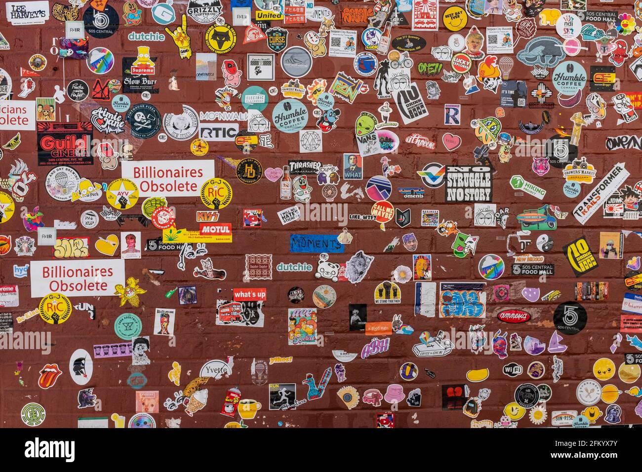 #ABQstickerwall (wall of stickers in downtown Albuquerque, N.M ...