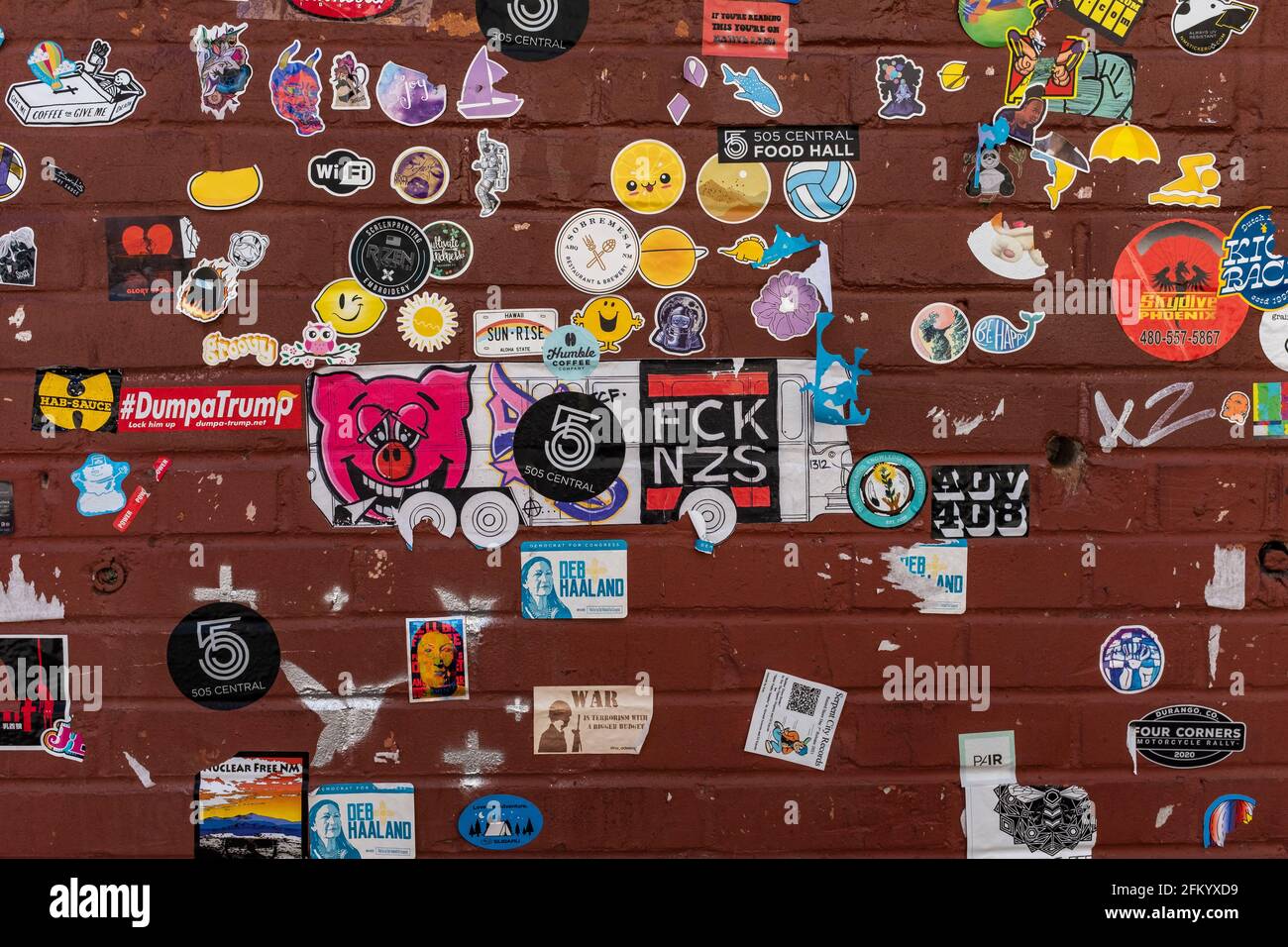 #ABQstickerwall (wall of stickers in downtown Albuquerque, N.M ...