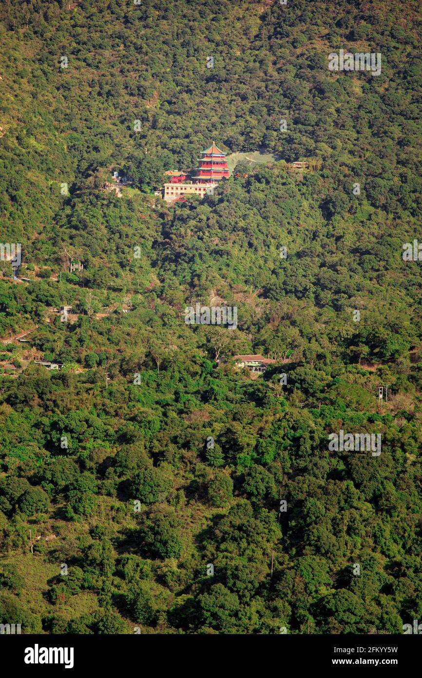 Chinese Temple in the forest, Hong Kong. Daytime Stock Photo - Alamy