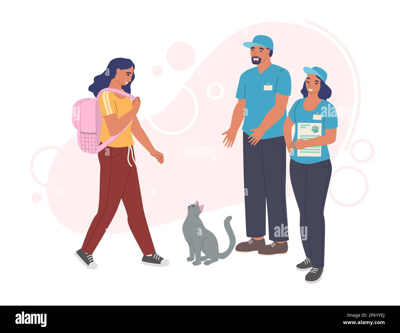 Helping stray animals Stock Vector Images - Alamy