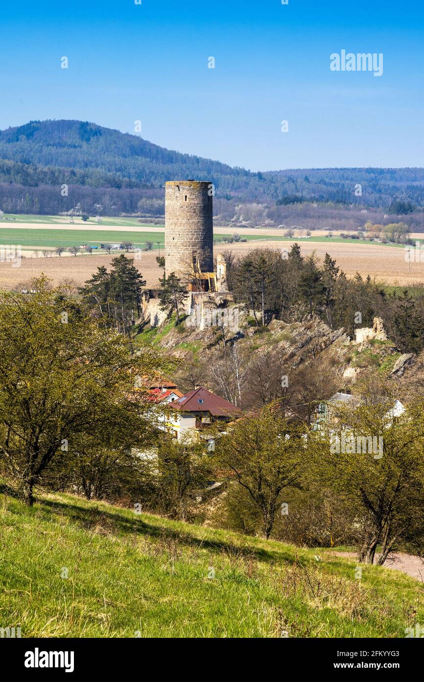 kralovský gotický hrad Žebrák, Středočeský kraj, Česká republika ...