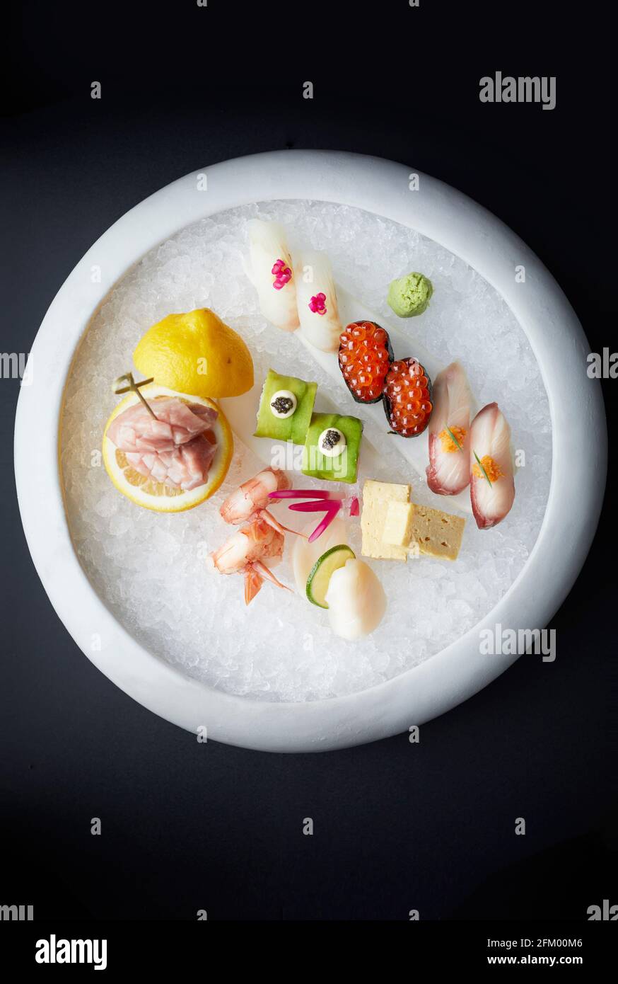 Sashimi On Ice Stock Photo - Alamy