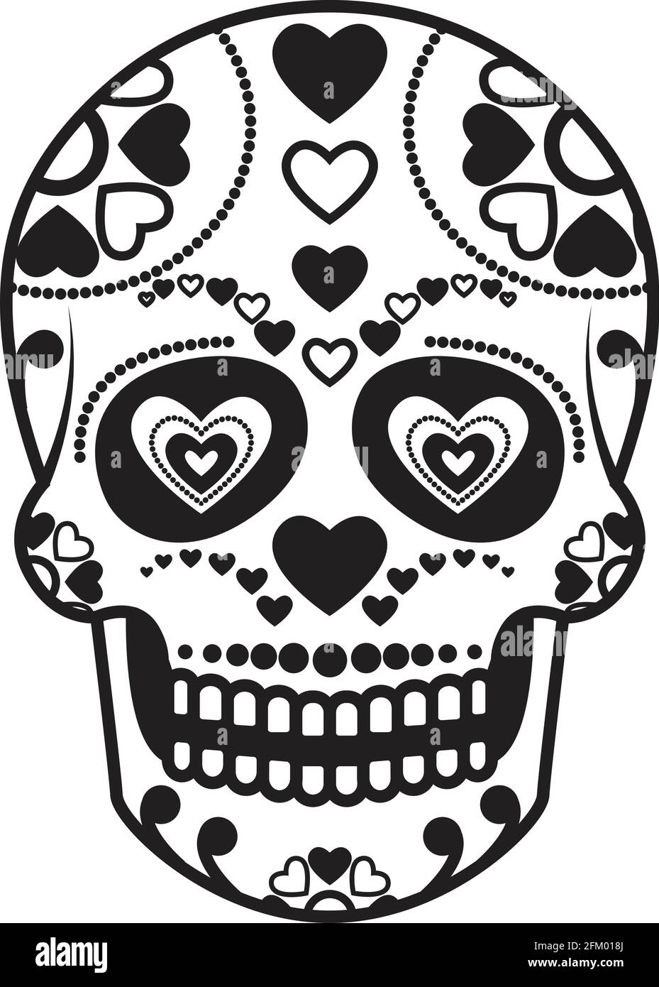 Mexican Skill Calaveras Pattern Stock Vector Image & Art - Alamy