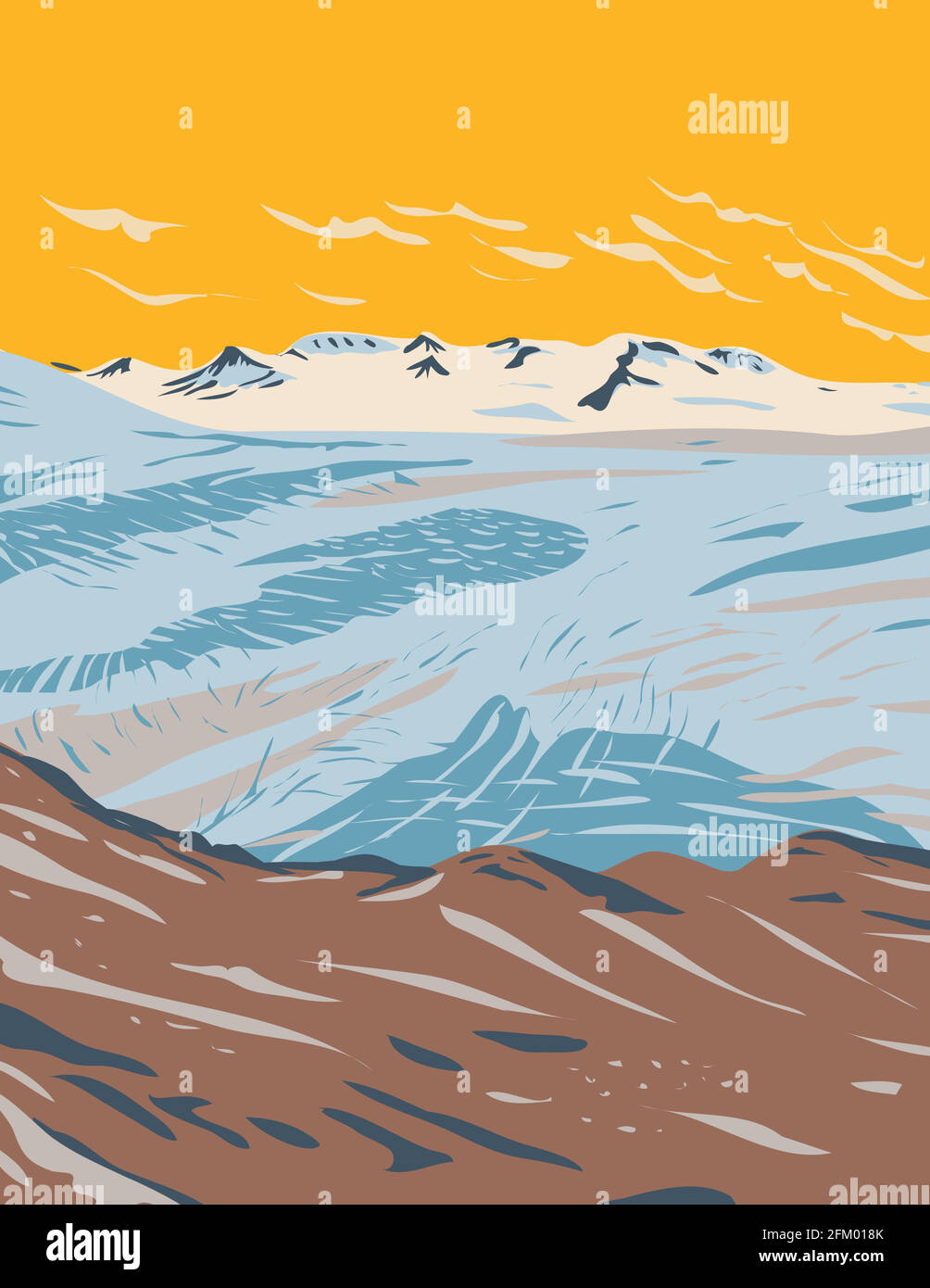 Kenai mountain range Stock Vector Images - Alamy