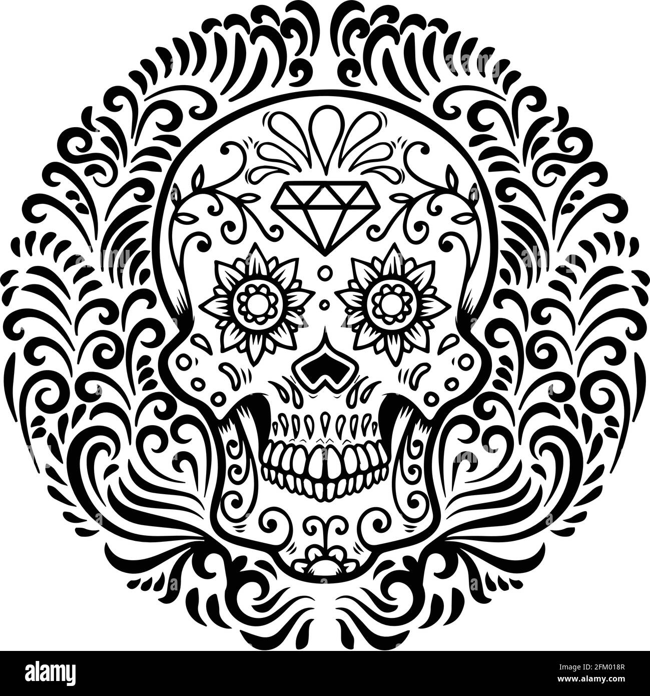 Calaveras vector hi-res stock photography and images - Alamy