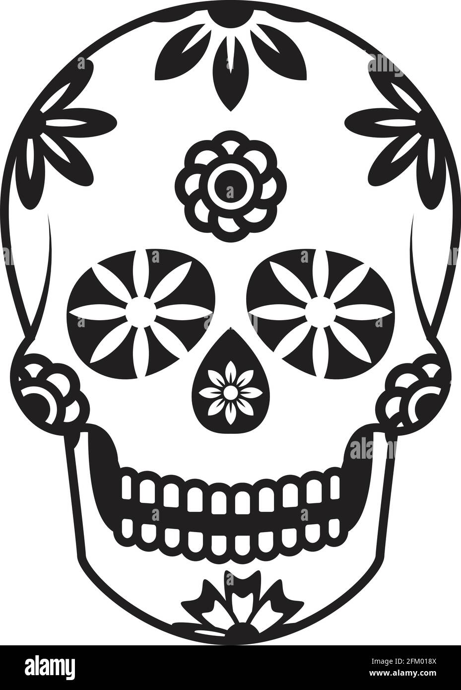 Mexican Skill Calaveras Pattern Stock Vector Image & Art - Alamy