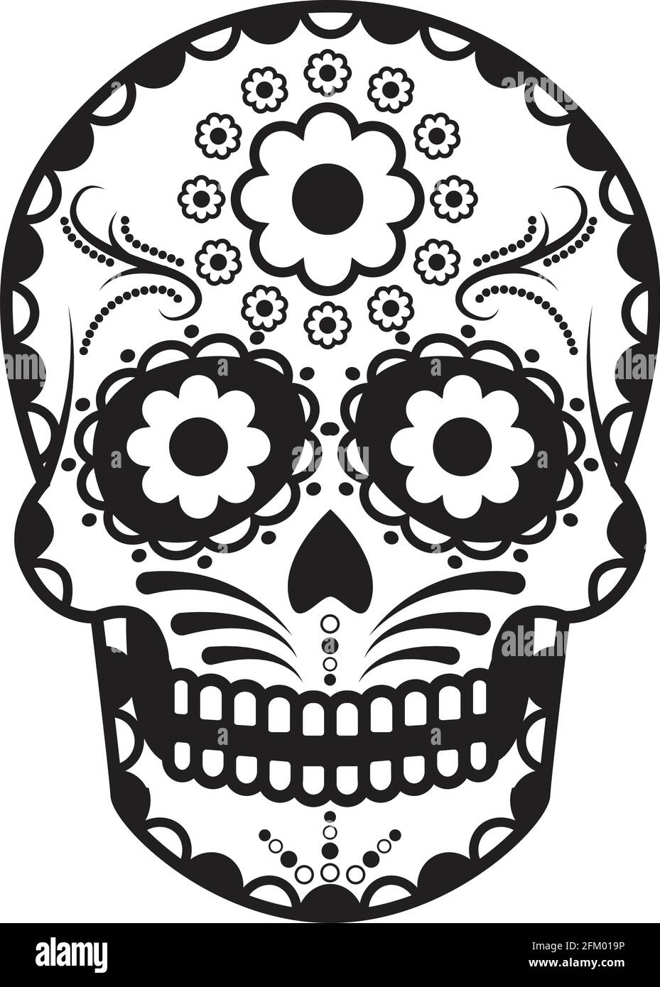 Mexican Skill Calaveras Pattern Stock Vector Image & Art - Alamy