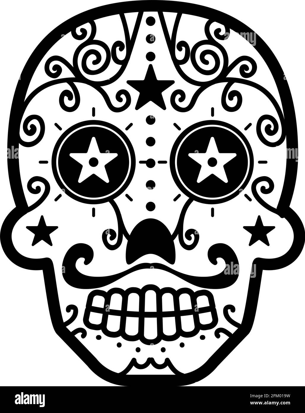 Mexican Skill Calaveras Pattern Stock Vector Image & Art - Alamy