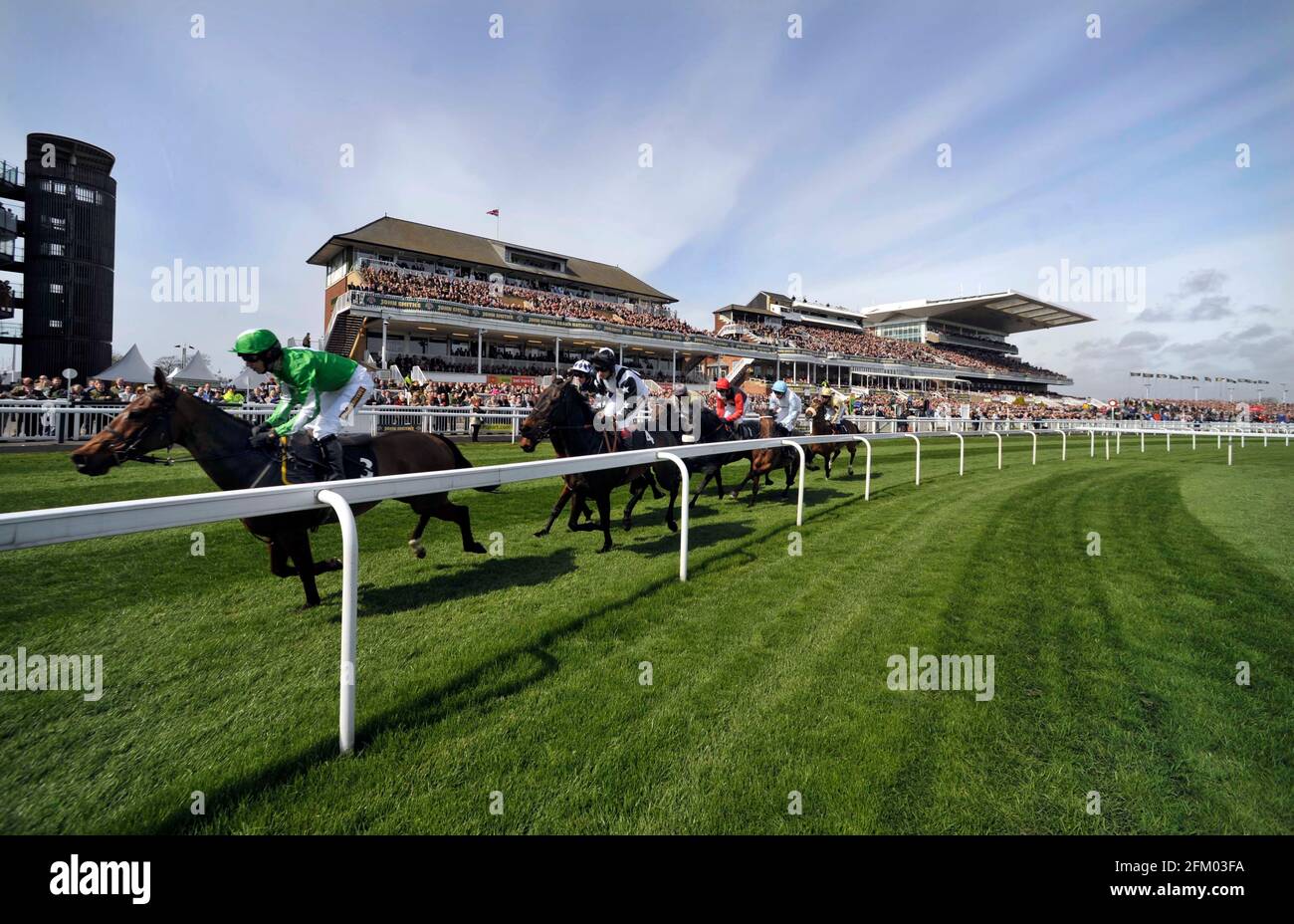 RACING AT AINTREE. 8/4/2010. THE FIRST RACE OF THE MEETING THE BGC ...