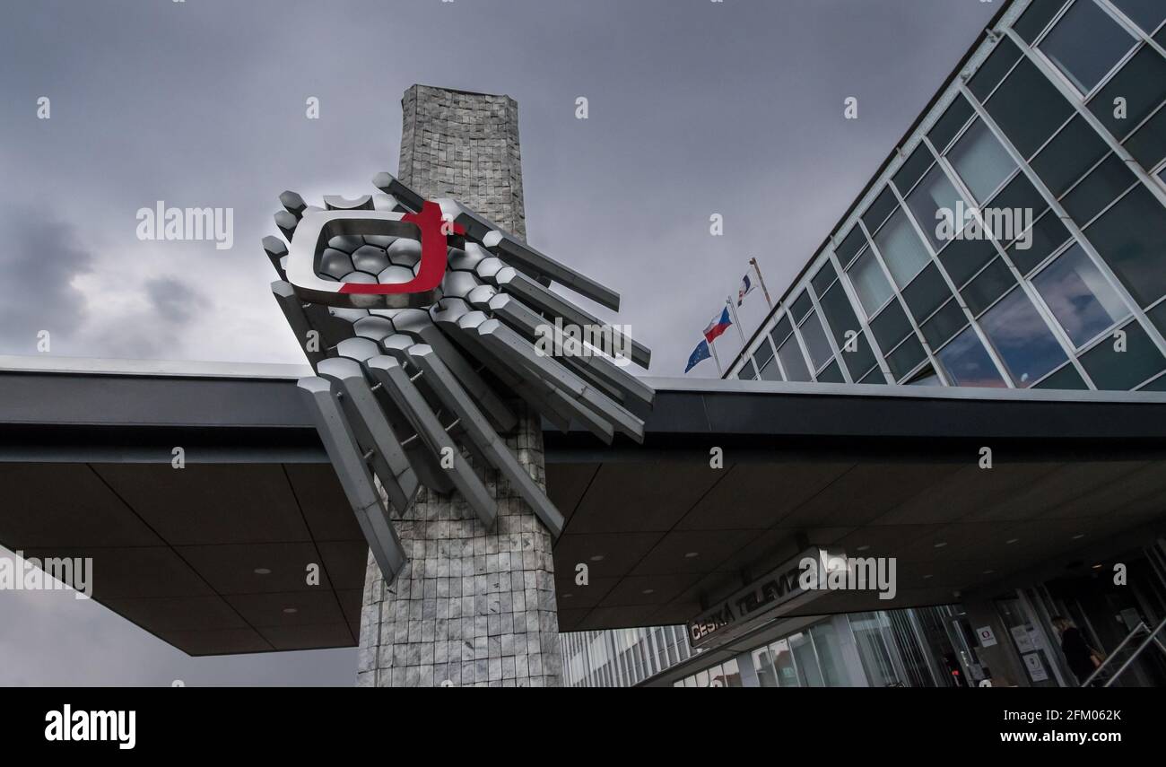 The main building of the Czech Television (Ceska televize; CT), a ...