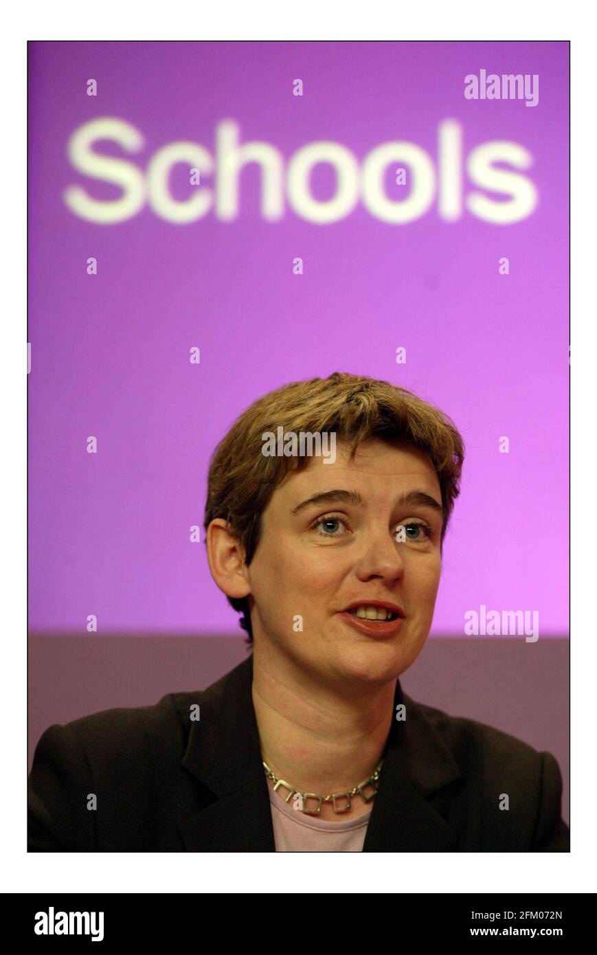 Tony Blair and Ruth Kelly speak at a launch of Labours education ...
