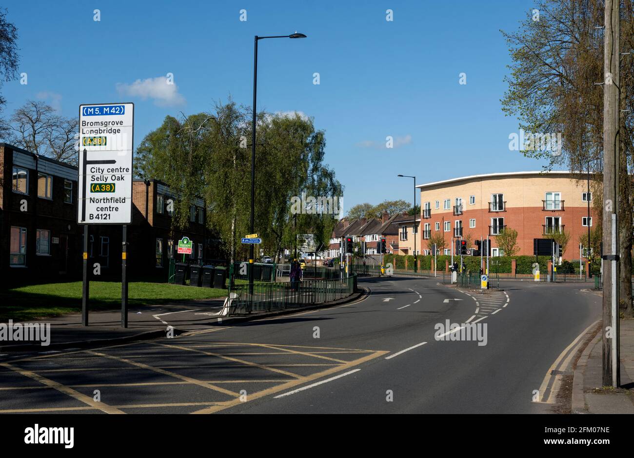 The A38/B4121 road junction in Northfield, Birmingham, West Midlands ...