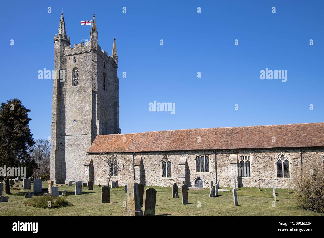 all saints church in lydd Kent Stock Photo - Alamy