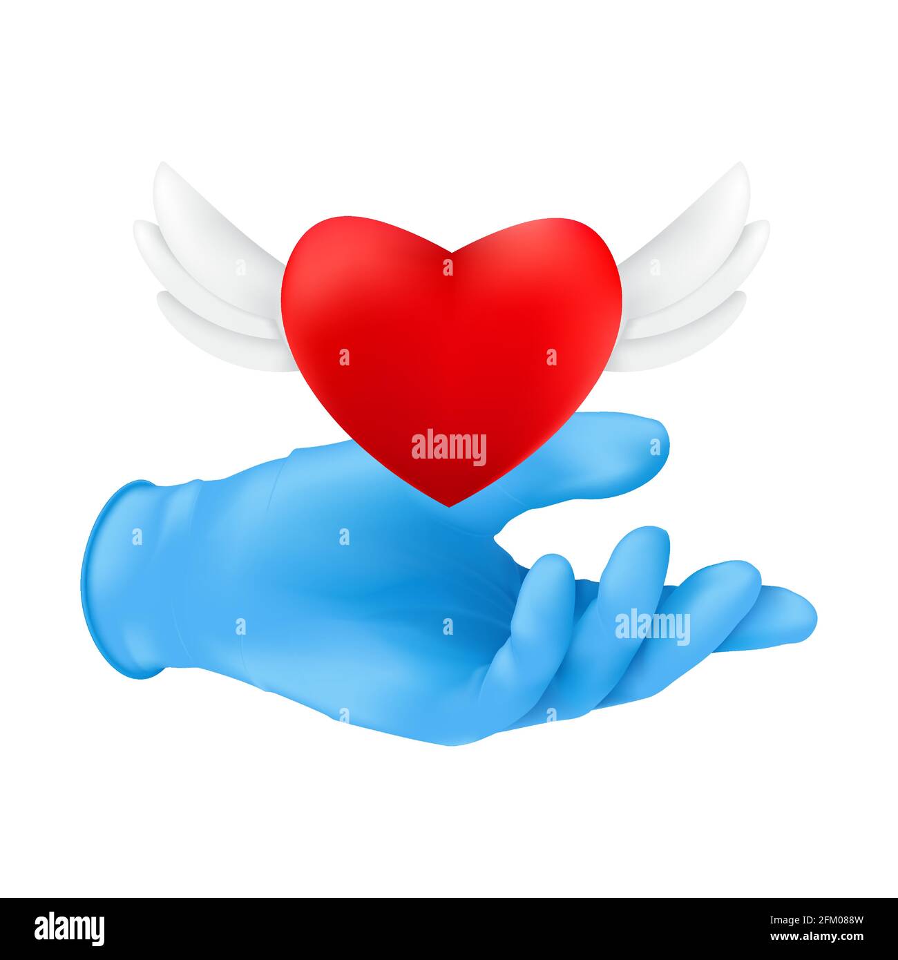 Red glove love Stock Vector Images - Alamy