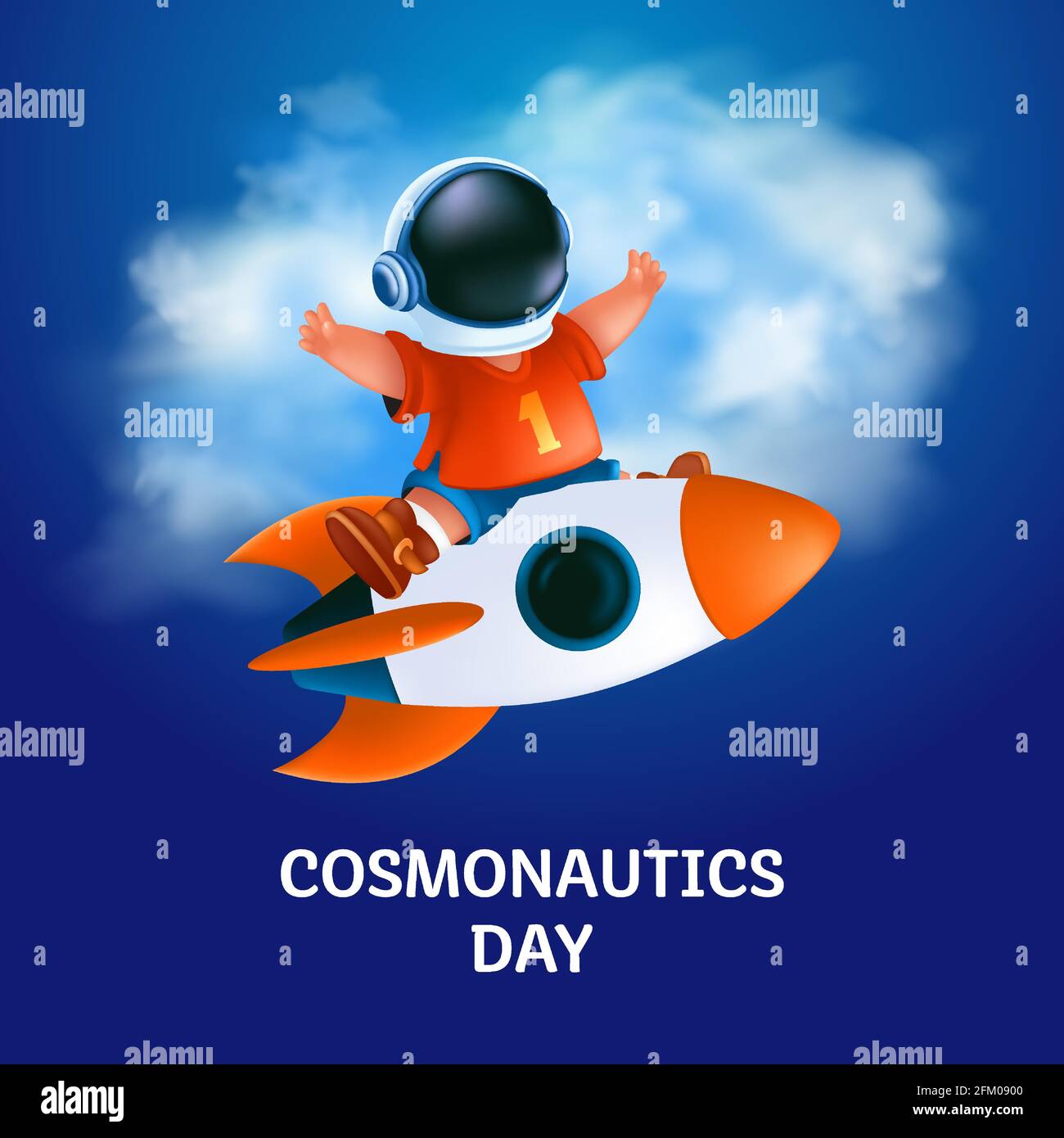 Poster or greeting card to 12 April - International Cosmonautics Day ...