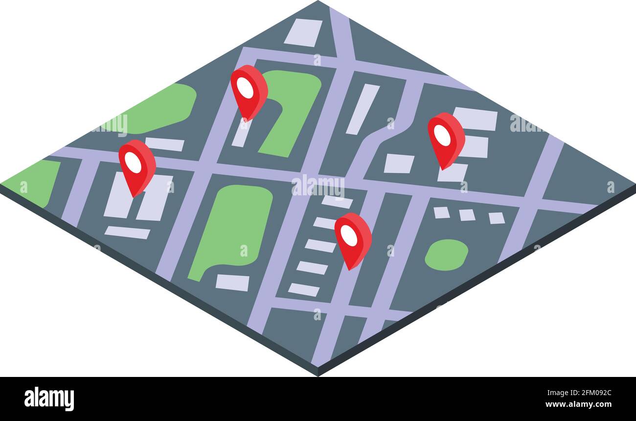 Customer location icon. Isometric of Customer location vector icon for ...
