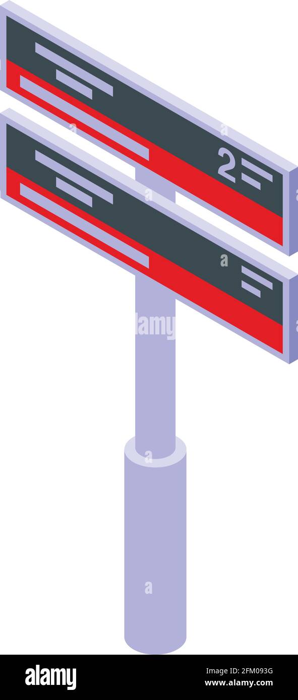 Train schedule icon. Isometric of Train schedule vector icon for web ...