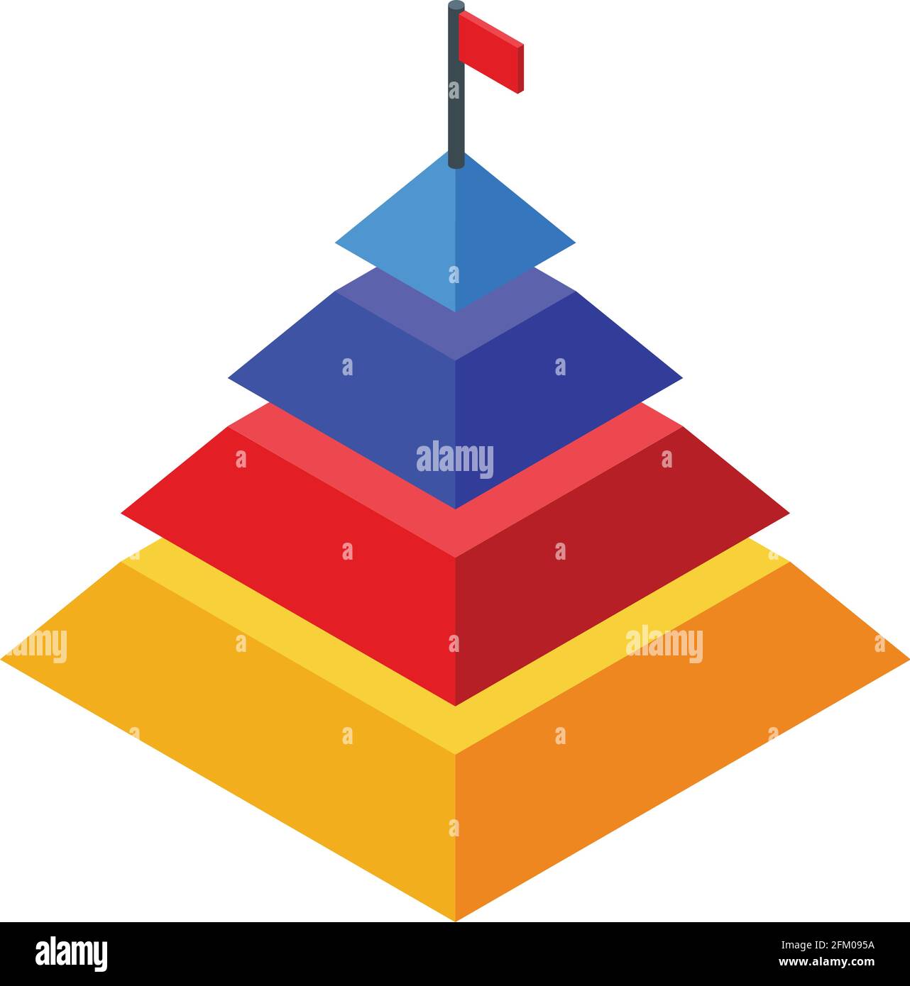 Marketing mix pyramid icon. Isometric of Marketing mix pyramid vector ...