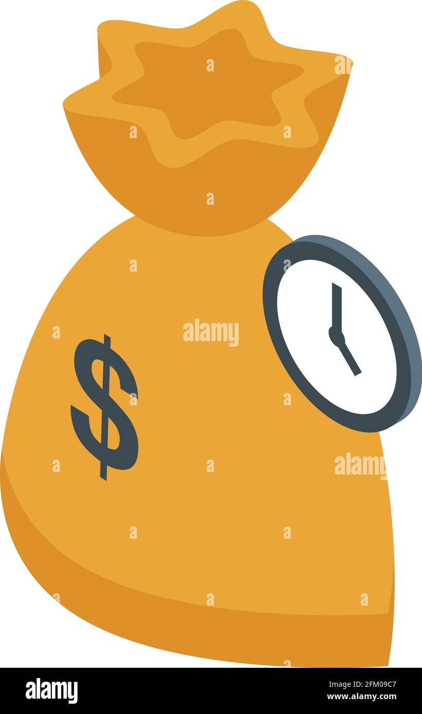 Money time icon. Isometric of Money time vector icon for web design ...