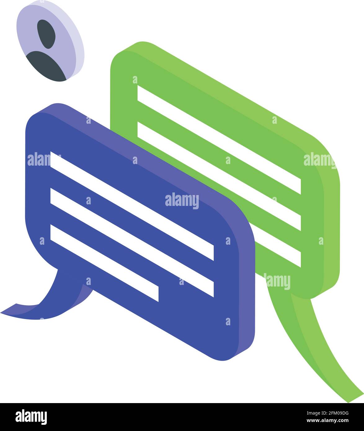 Customer chat icon. Isometric of Customer chat vector icon for web ...