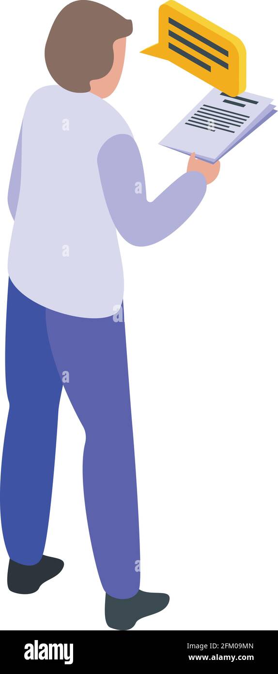 Worker assistant icon. Isometric of Worker assistant vector icon for ...