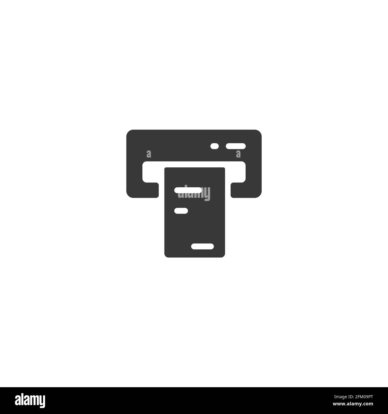 Ticket vending machine on white background. Insert and purchase ...