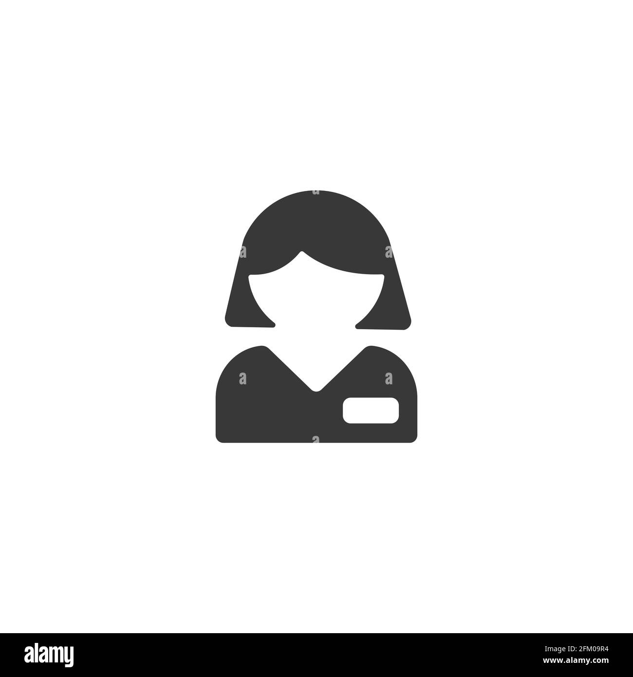 Employed people on white background. Woman working Isolated icon ...
