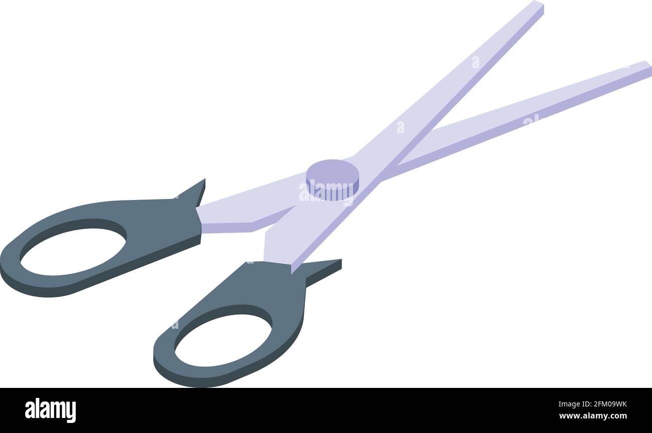 Sewing scissors icon. Isometric of Sewing scissors vector icon for web ...