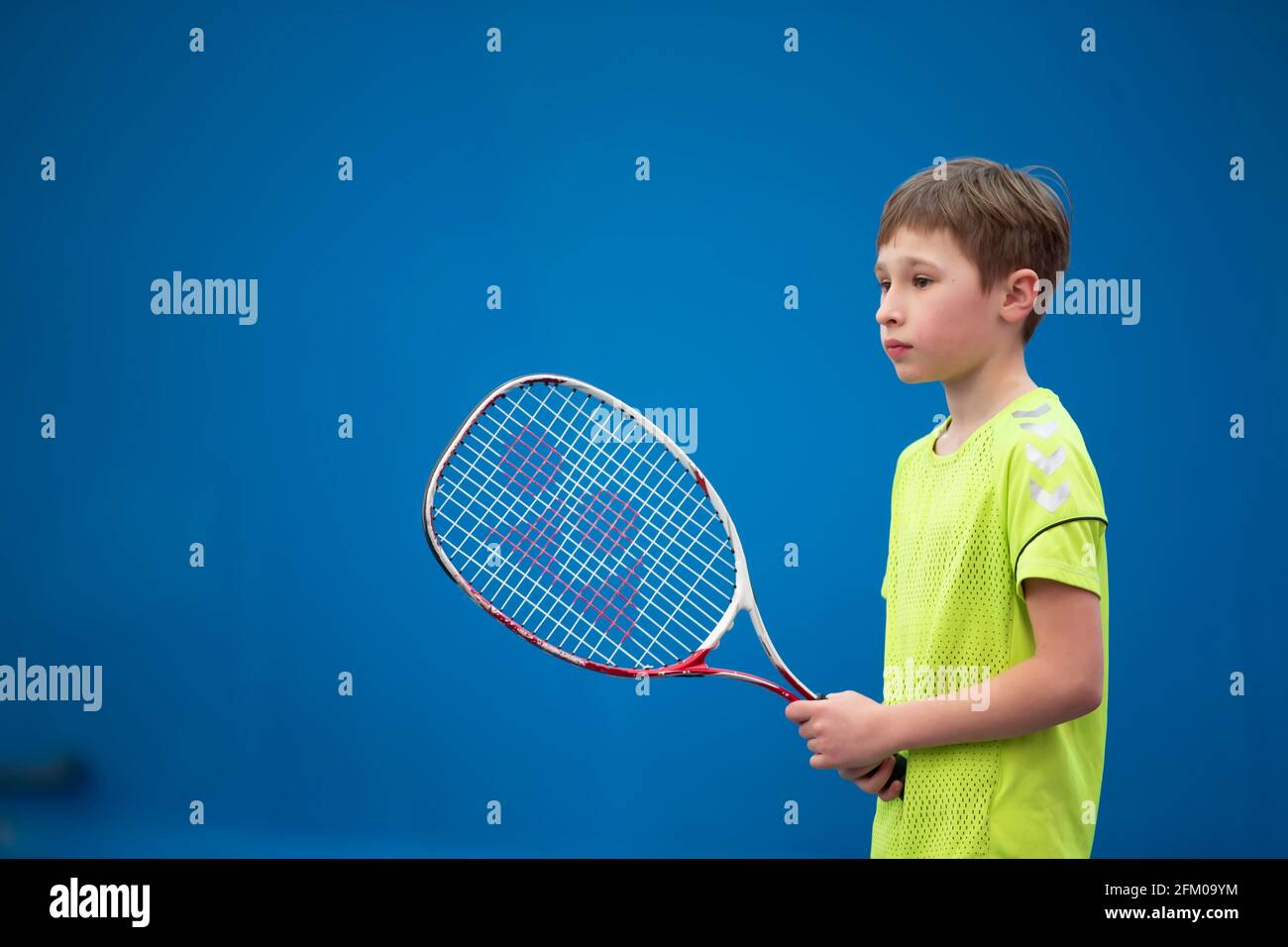 Little boy with a tennis racket. The child plays tennis Stock Photo - Alamy