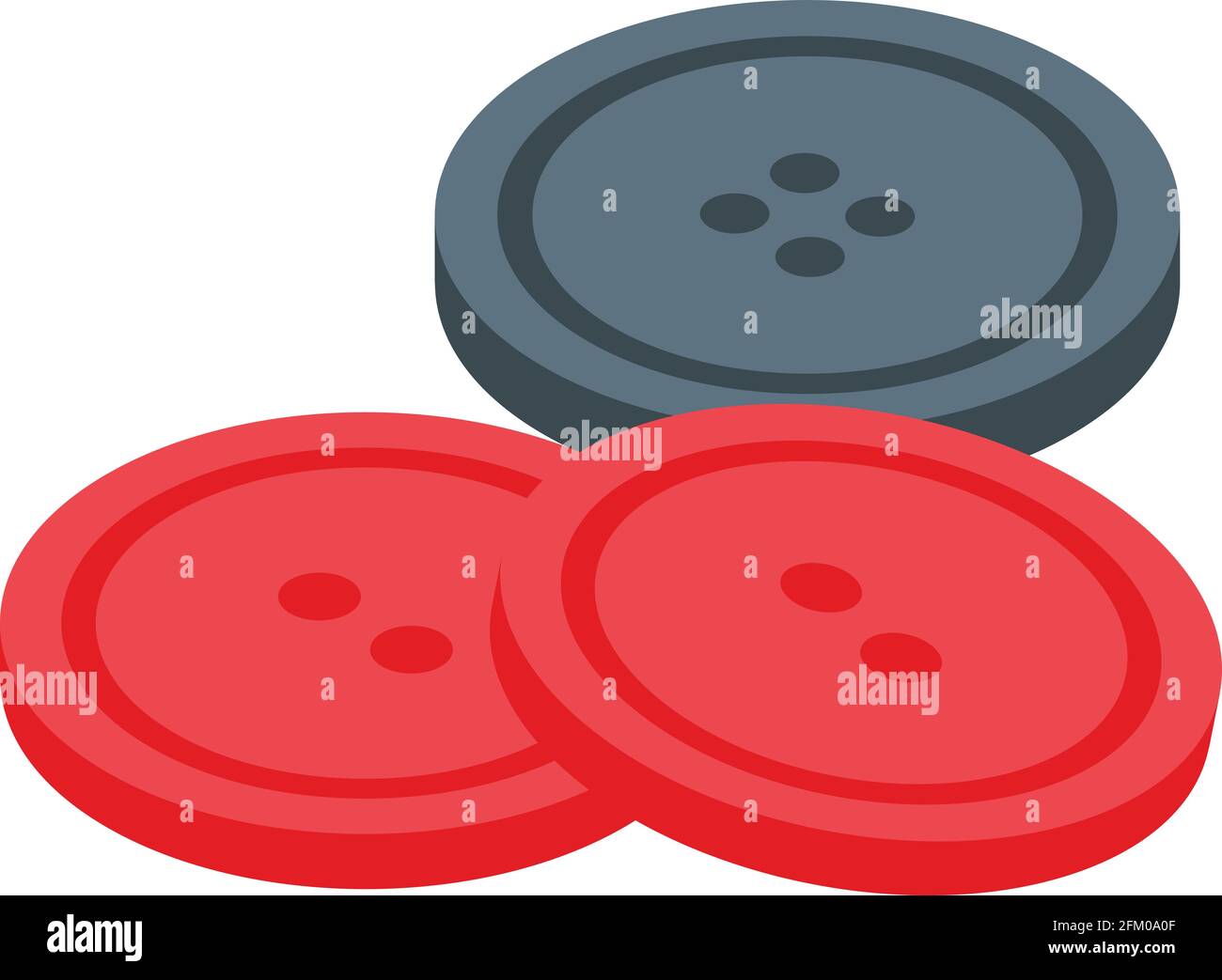 Clothes buttons icon. Isometric of Clothes buttons vector icon for web ...