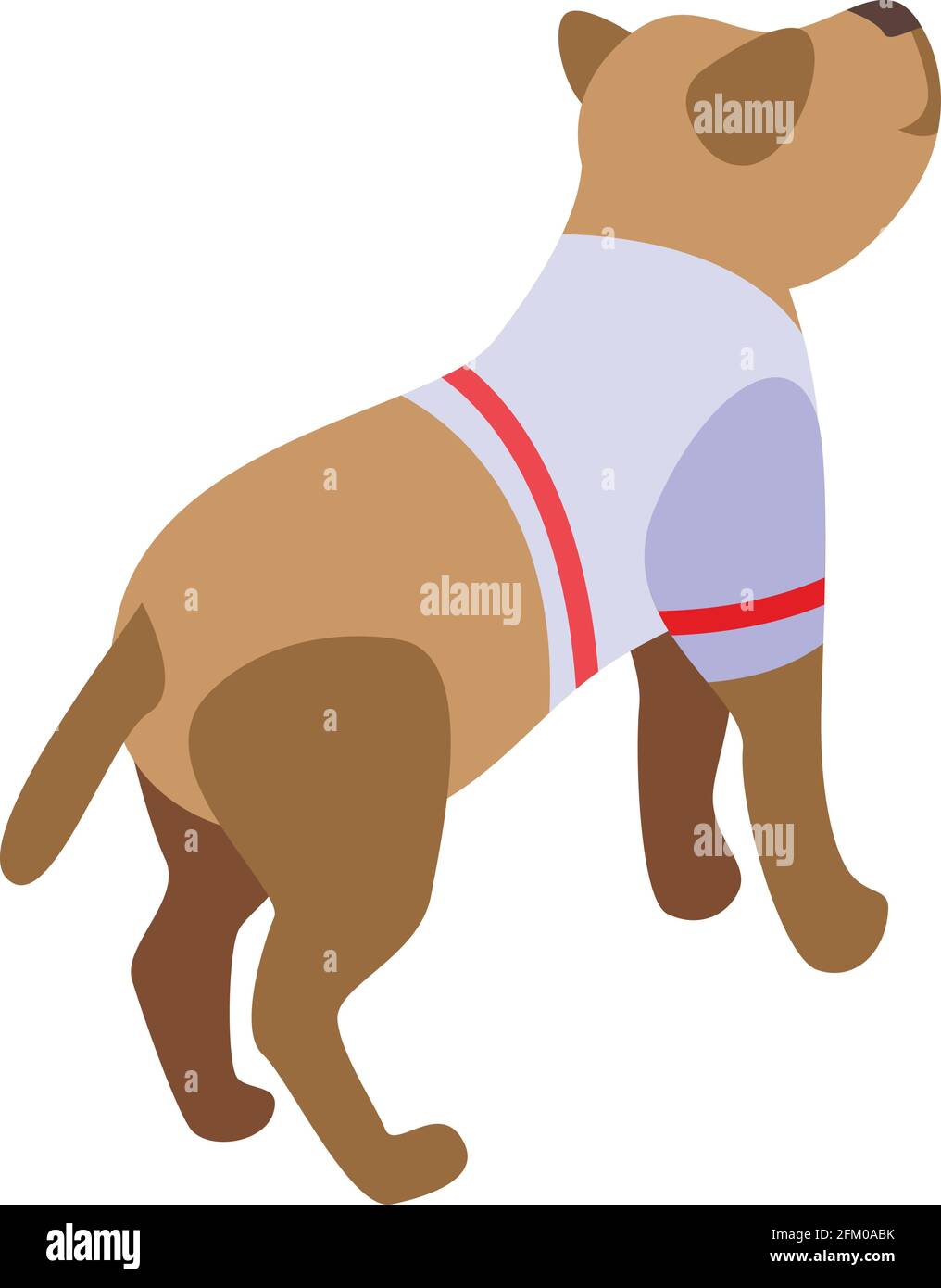 Fashion dog icon. Isometric of Fashion dog vector icon for web design ...