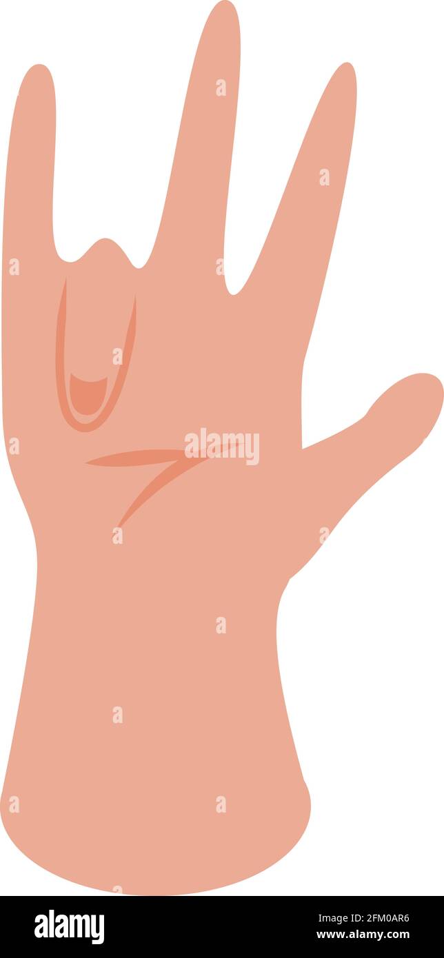 Rock hand gesture icon. Isometric of Rock hand gesture vector icon for web design isolated on ...