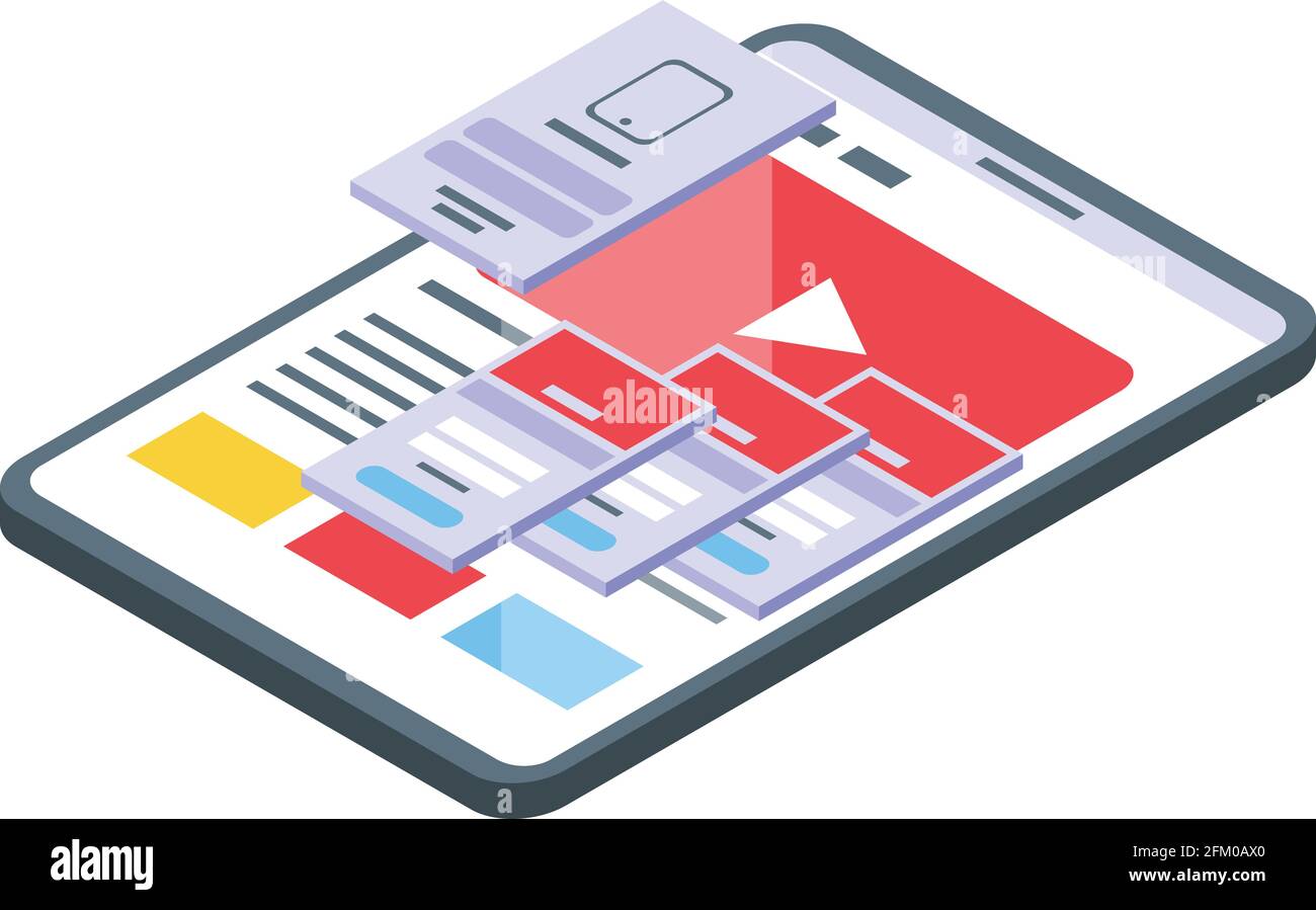 Web interface icon. Isometric of Web interface vector icon for web ...