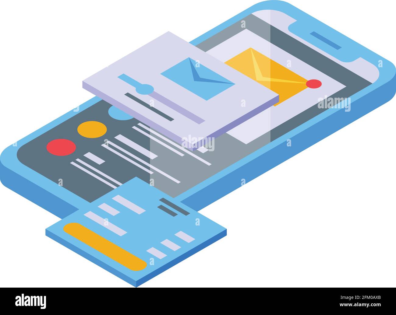 Email interface icon. Isometric of Email interface vector icon for web ...