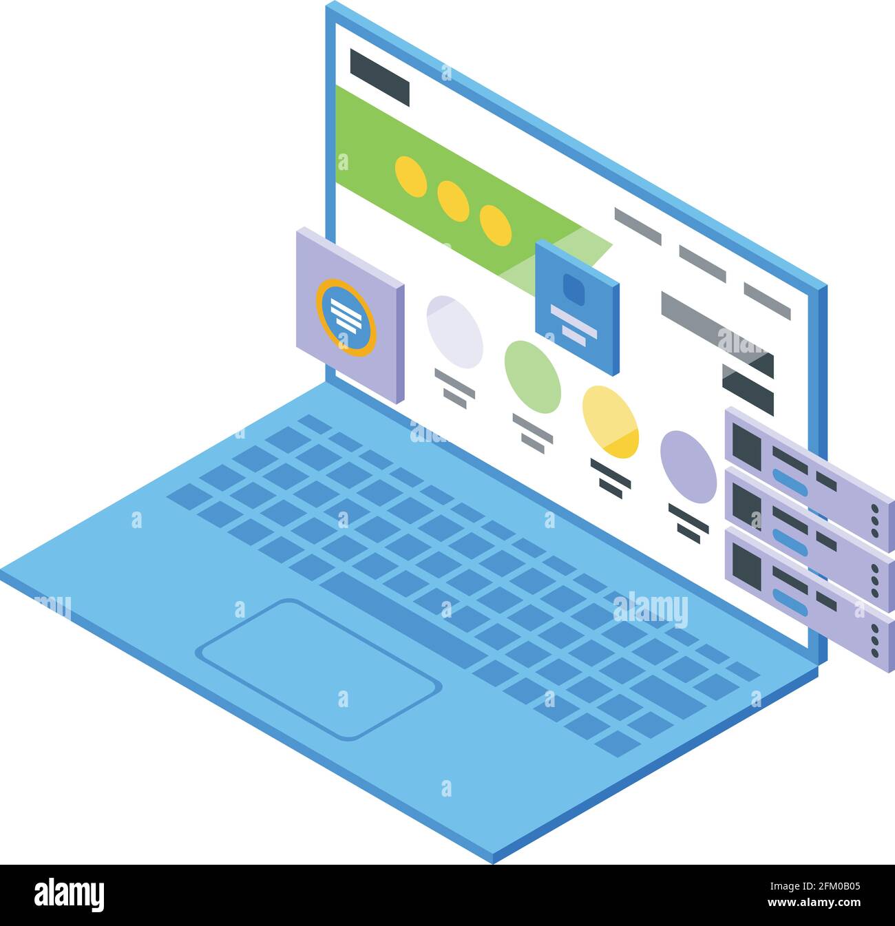 Windows interface icon. Isometric of Windows interface vector icon for ...
