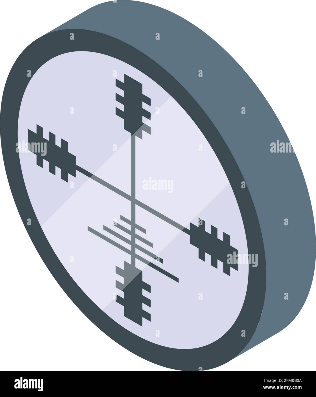 Scope sight icon. Isometric of Scope sight vector icon for web design ...