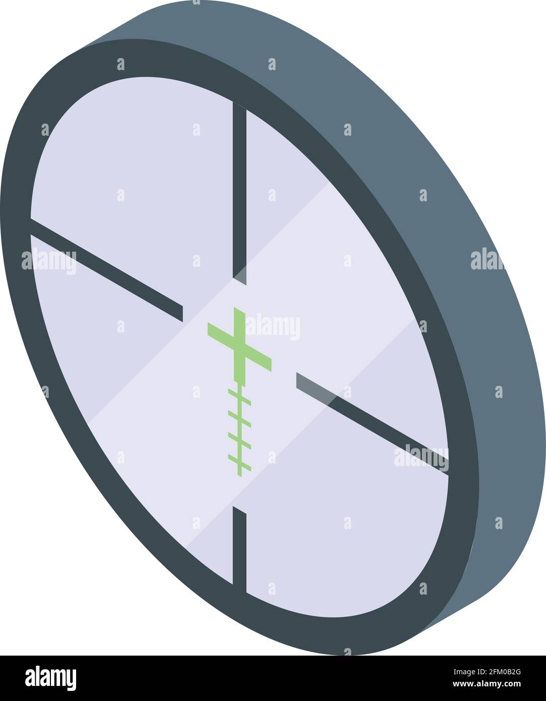 Telescopic sight icon. Isometric of Telescopic sight vector icon for ...