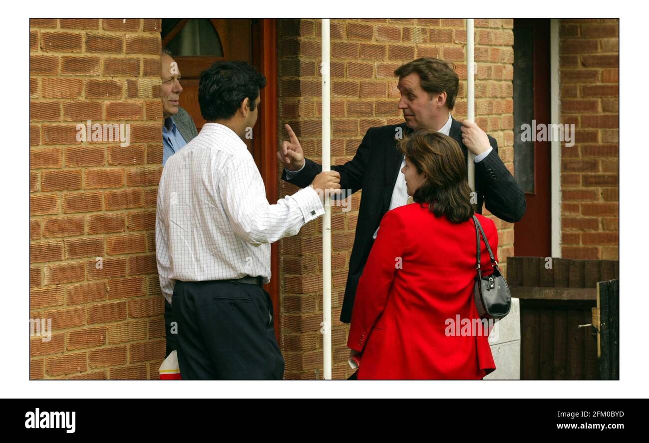 Alan Milburn Knocking on doors in Watford with Clair Ward (in Red ...