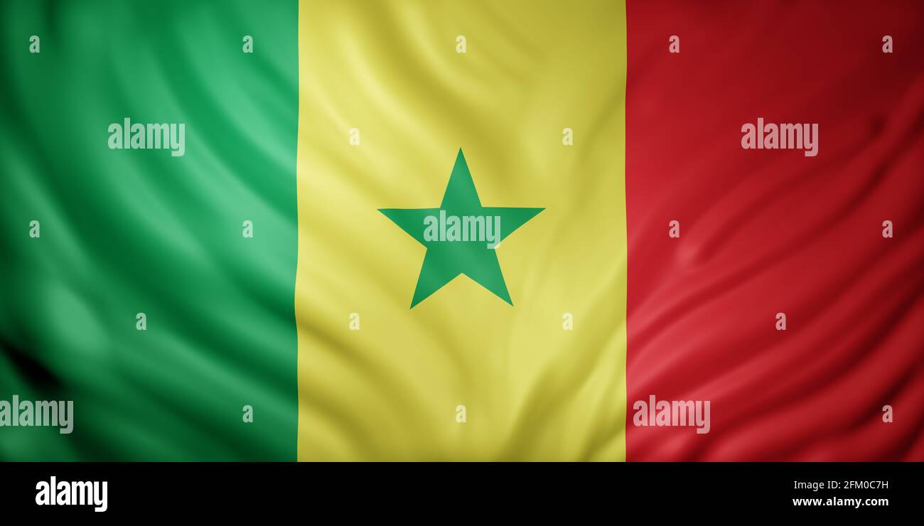 3d flag senegal hi-res stock photography and images - Alamy