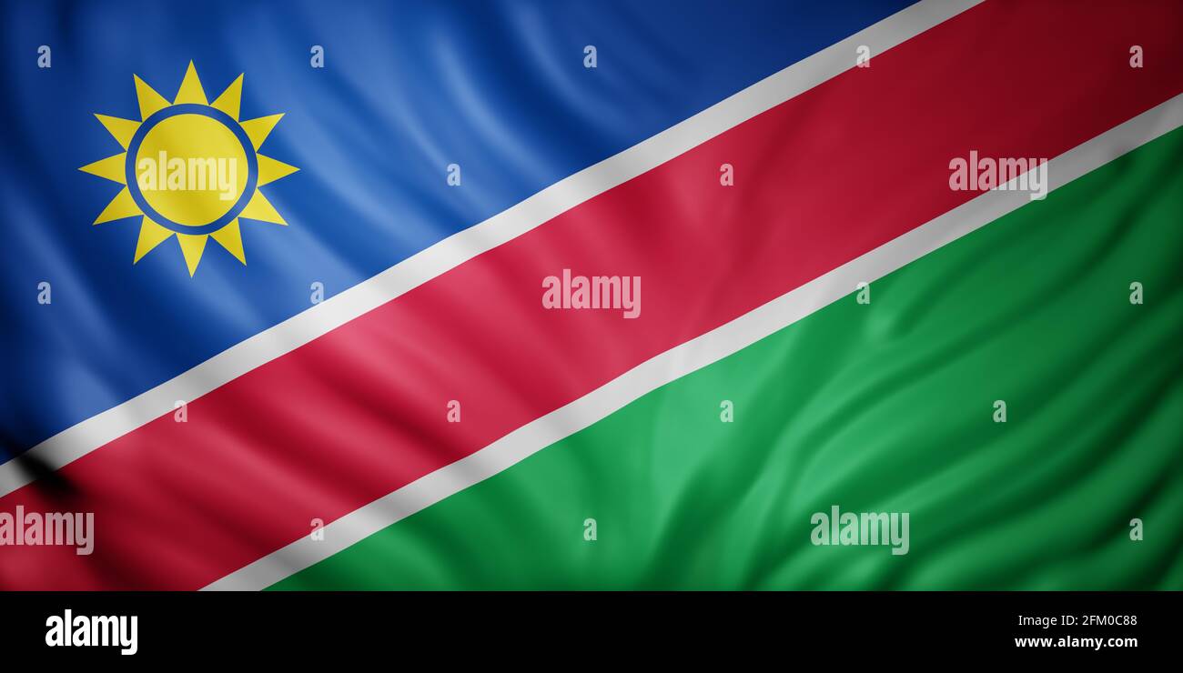 3d rendering of a national Namibia flag Stock Photo - Alamy