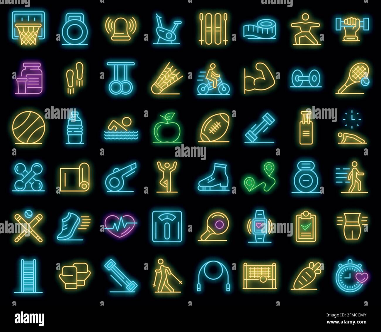 Outdoor fitness icons set. Outline set of outdoor fitness vector icons ...