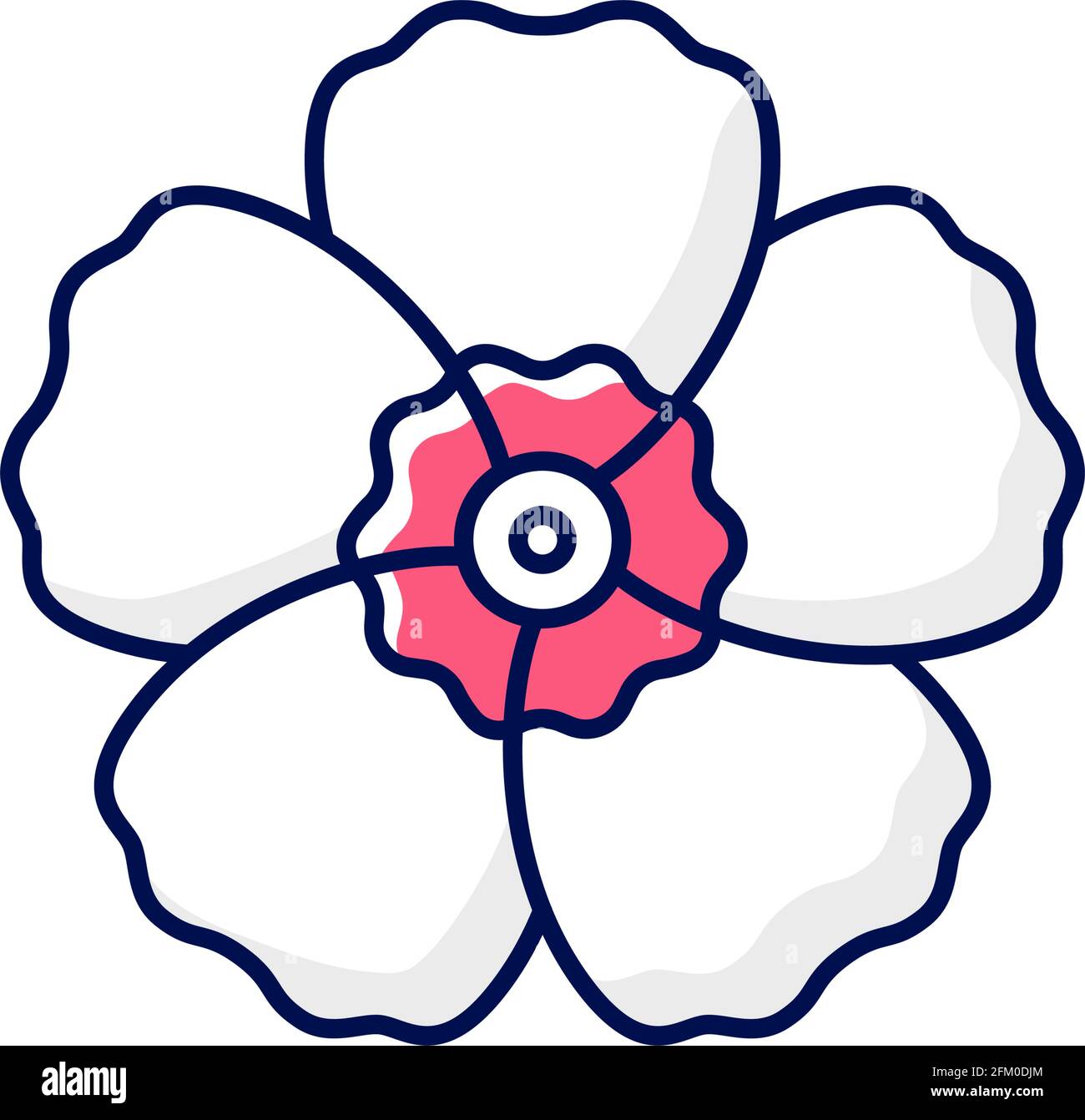 Hibiscus syriacus RGB color icon Stock Vector Image & Art - Alamy