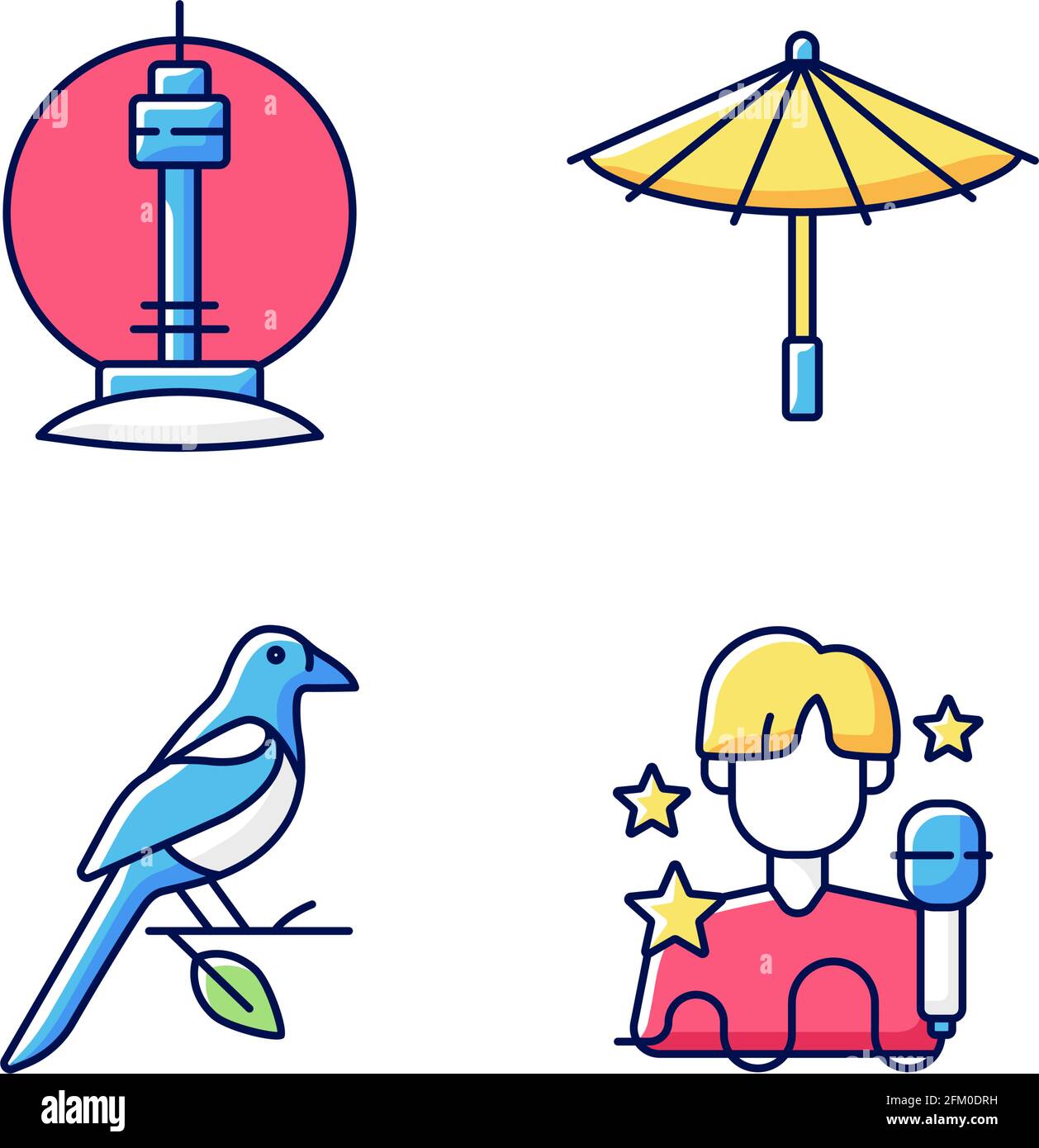 Korean traditions RGB color icons set Stock Vector Image & Art - Alamy