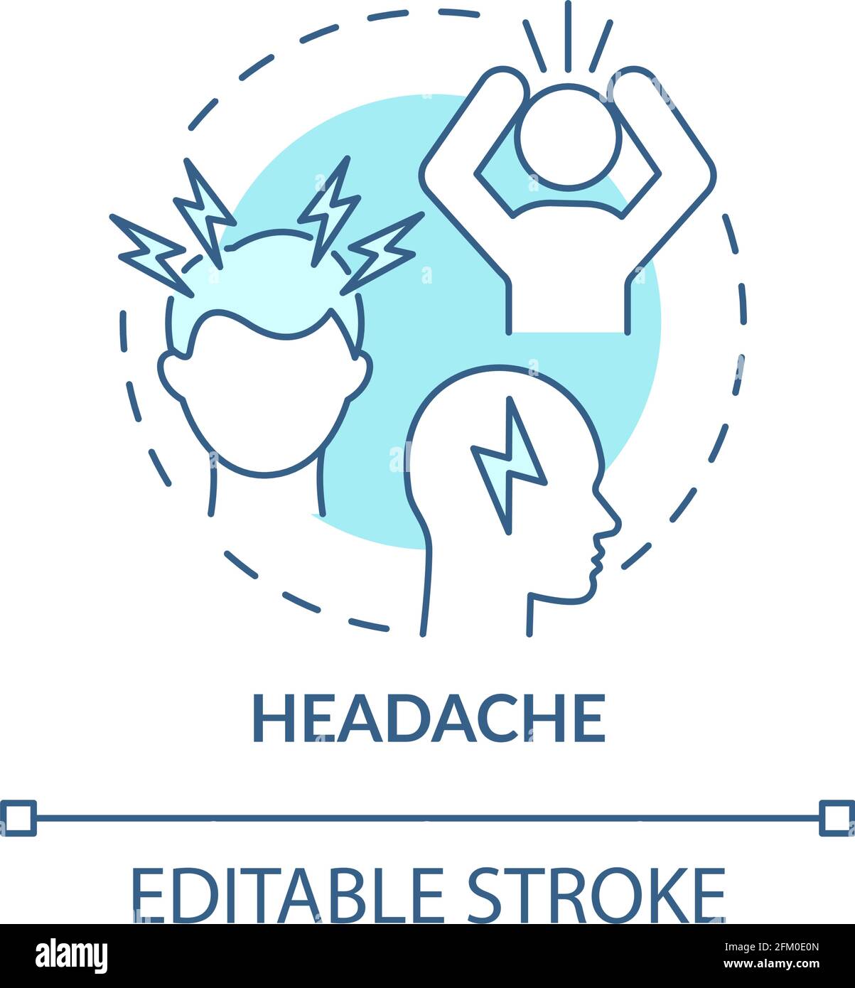 Headache concept icon Stock Vector Image & Art - Alamy
