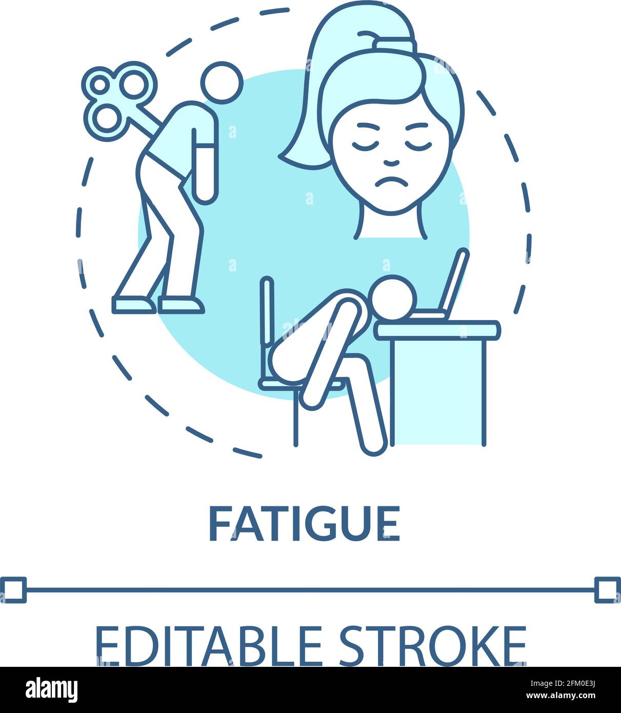 Fatigue concept icon Stock Vector Image & Art - Alamy