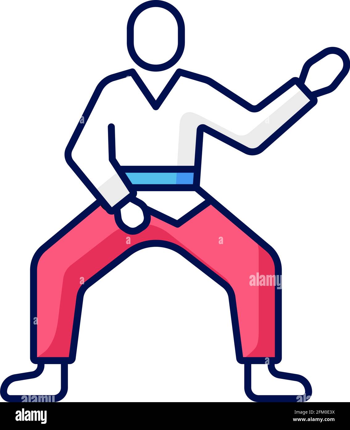 Taekwondo RGB color icon Stock Vector Image & Art - Alamy