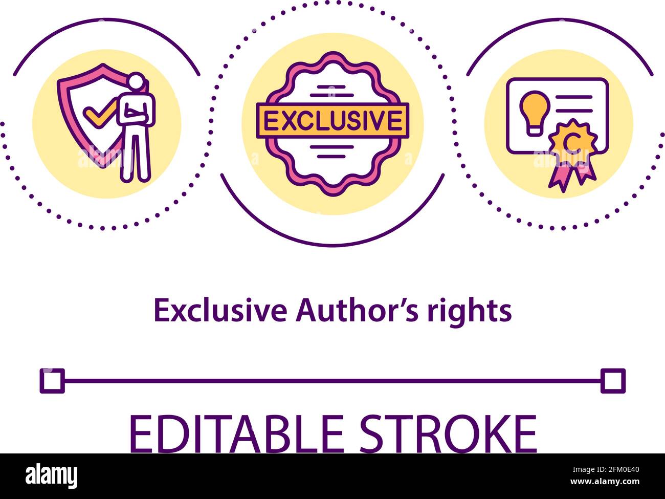 Exclusive authors rights concept icon Stock Vector Image & Art - Alamy