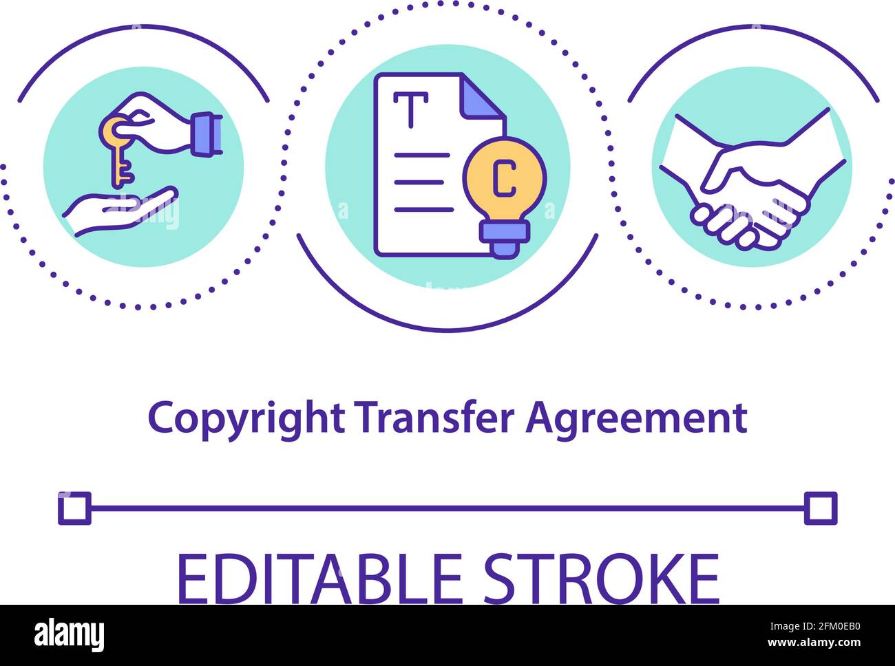 Copyright transfer agreement concept icon Stock Vector Image & Art - Alamy