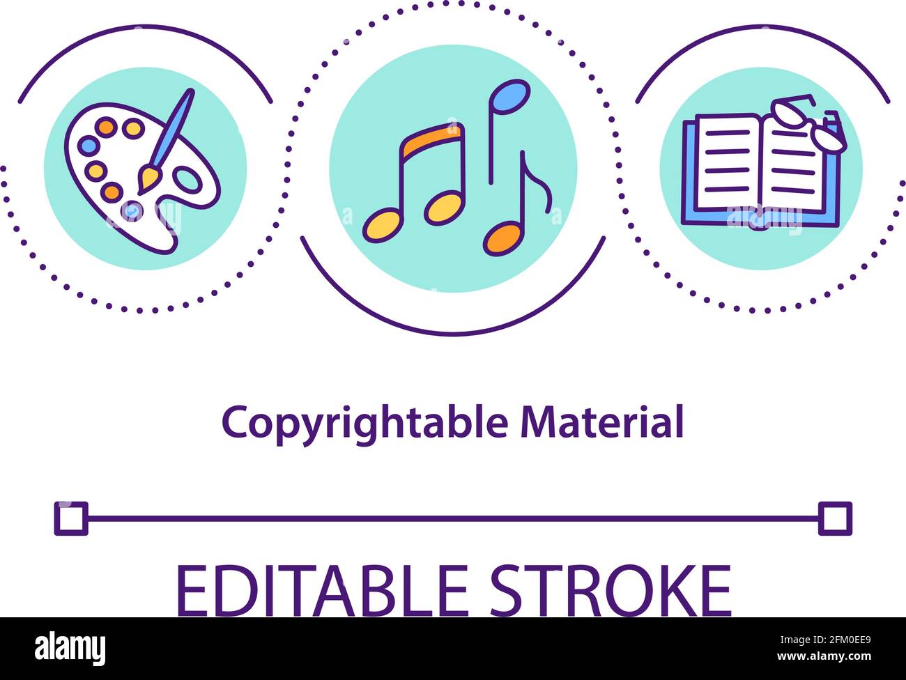 Copyrightable material concept icon Stock Vector Image & Art - Alamy