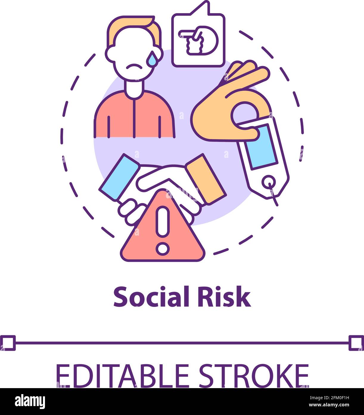 Social risk concept icon Stock Vector Image & Art - Alamy